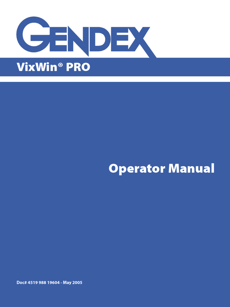 VixWin PRO Operator Manual (English) | PDF | Image Scanner | Window (Computing)