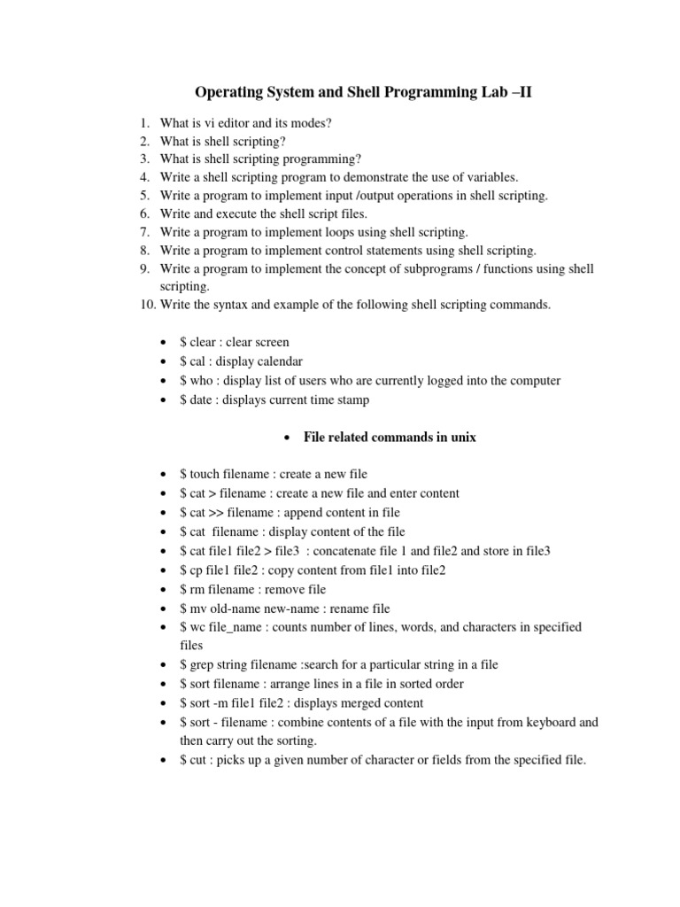 Os Lab File | Download Free PDF | Filename | Computer File