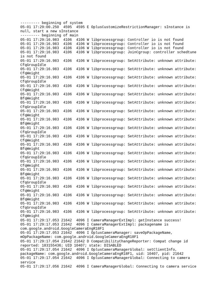 Android Log Errors and Warnings | PDF | Computing | Computer Architecture