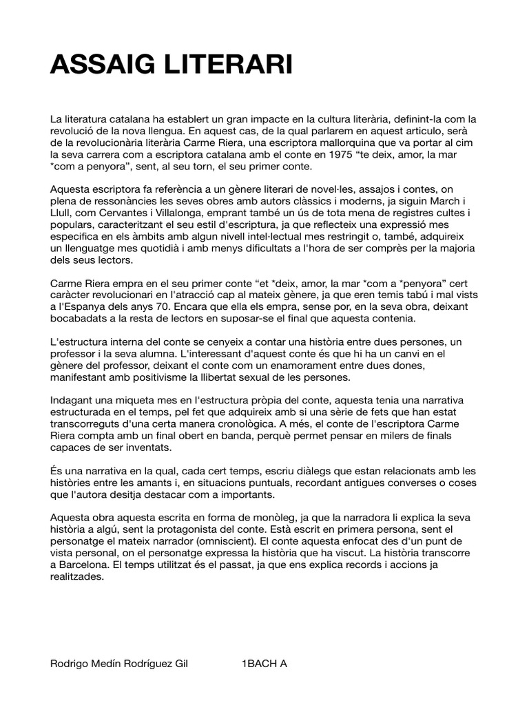 catalan CUENTO amor penyora 1 | PDF