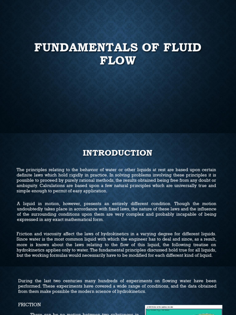 Fundamentals of Fluid Flow | PDF | Fluid Mechanics | Friction
