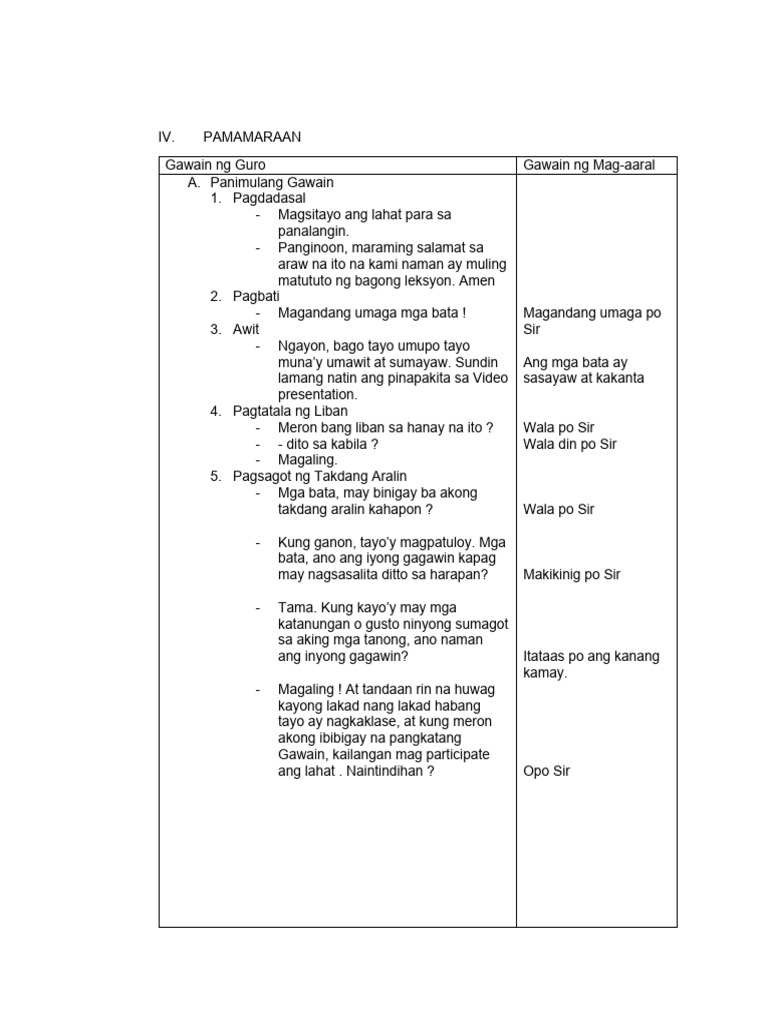 4A S Lesson Plan in EPP | PDF