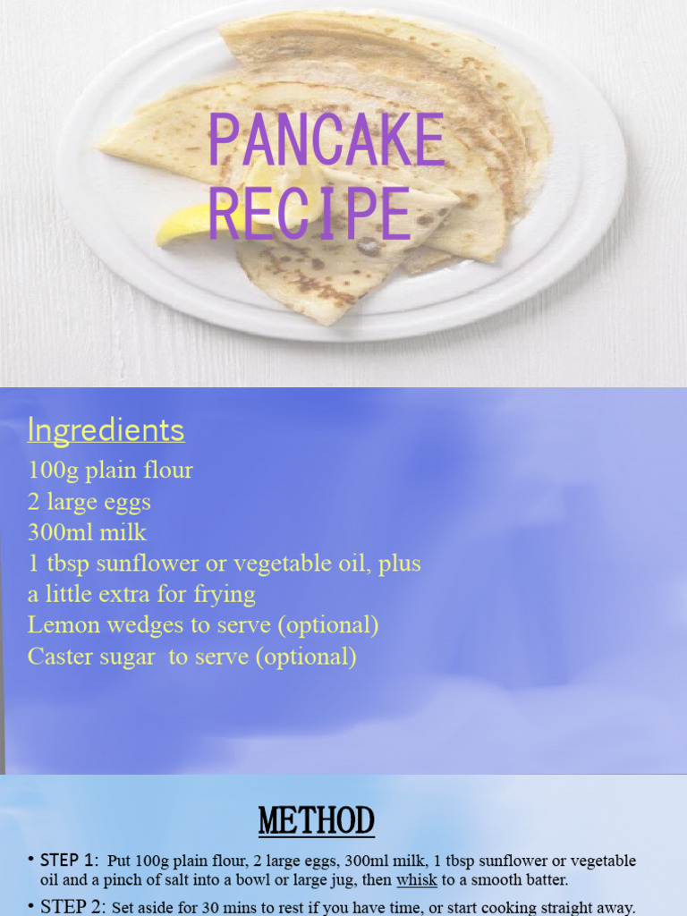 Easy Homemade Pancake Recipe | PDF