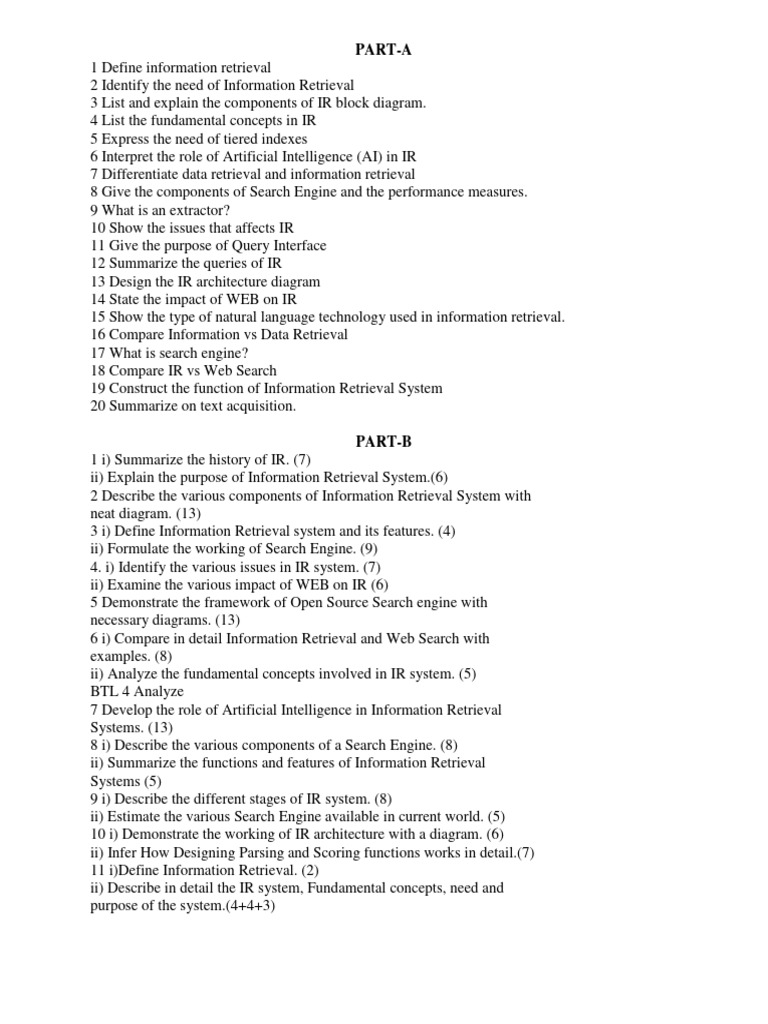 UNIT-1-IMPORTANT QUESTIONS | Download Free PDF | Information Retrieval ...