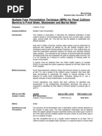 SOP 5-001 Rev. 13 SM9223 Enzyme Substrate Coliform Test | PDF ...