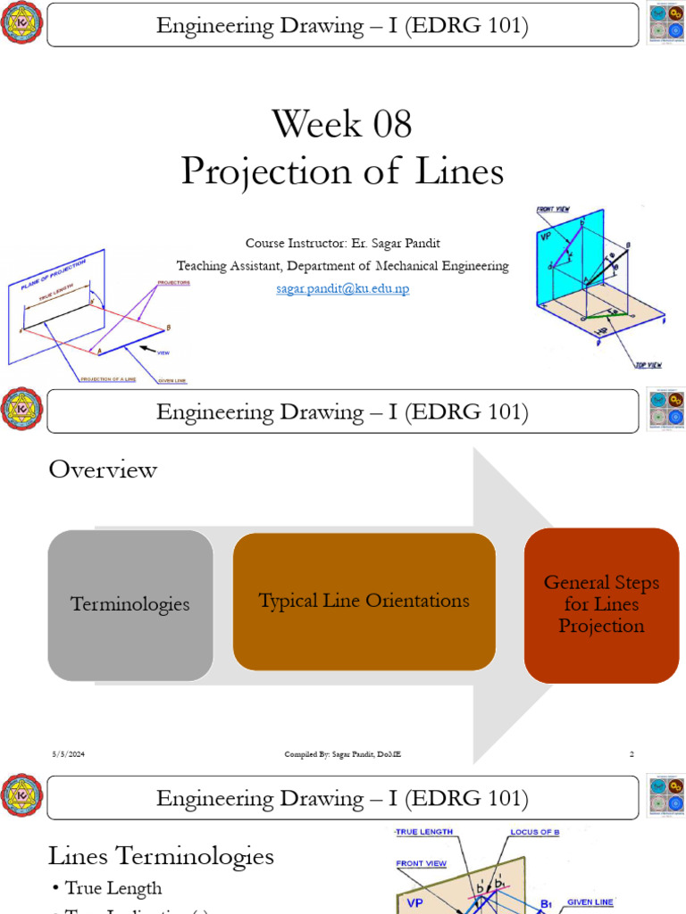 L7 Projection of Lines | PDF | Angle | Elementary Geometry