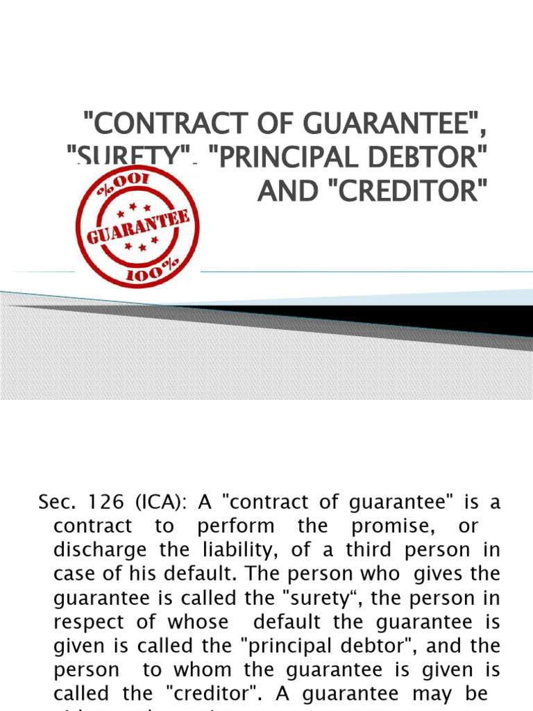 Guarantee | PDF | Guarantee | Surety
