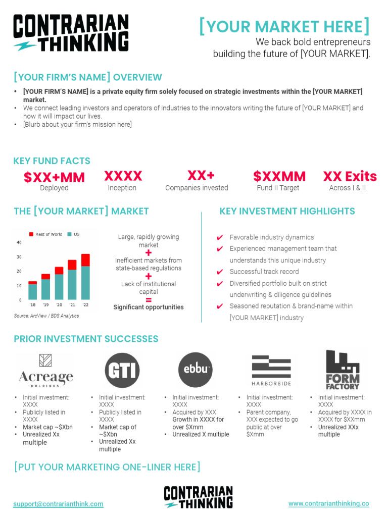 One Pager | Download Free PDF | Venture Capital | Corporate Finance