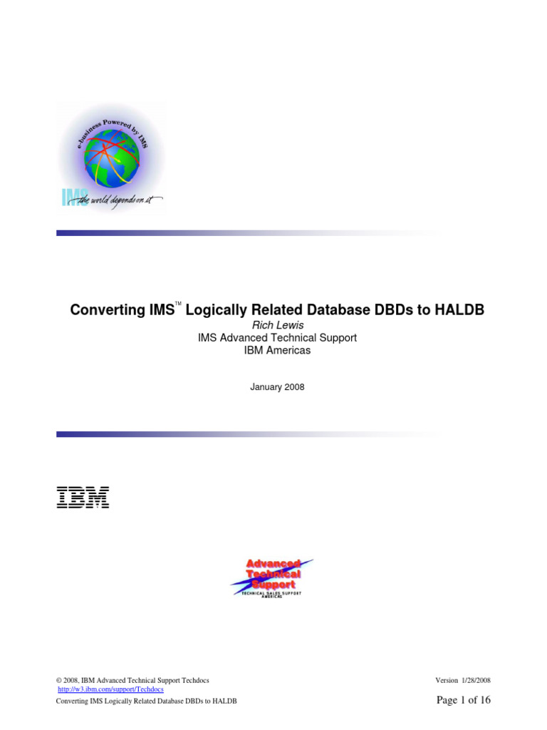 Converting - IMS - Logically - Related - DB - DBDs - To - HALDB - Jan2008 | PDF | Pointer ...
