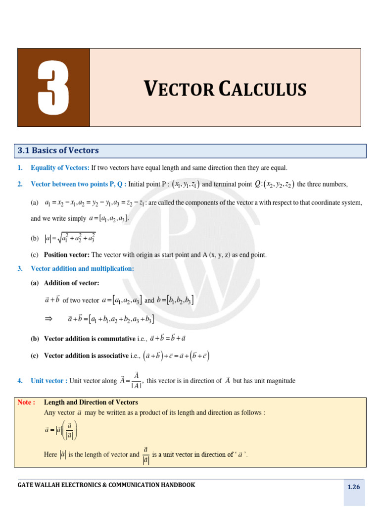 Vector Calculus | Download Free PDF | Euclidean Vector | Mathematics Vector Calculus | Download Free PDF | Euclidean Vector | Mathematics
