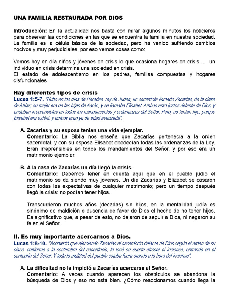 Restauración Familiar a Través de Dios | PDF | Dios | Oración