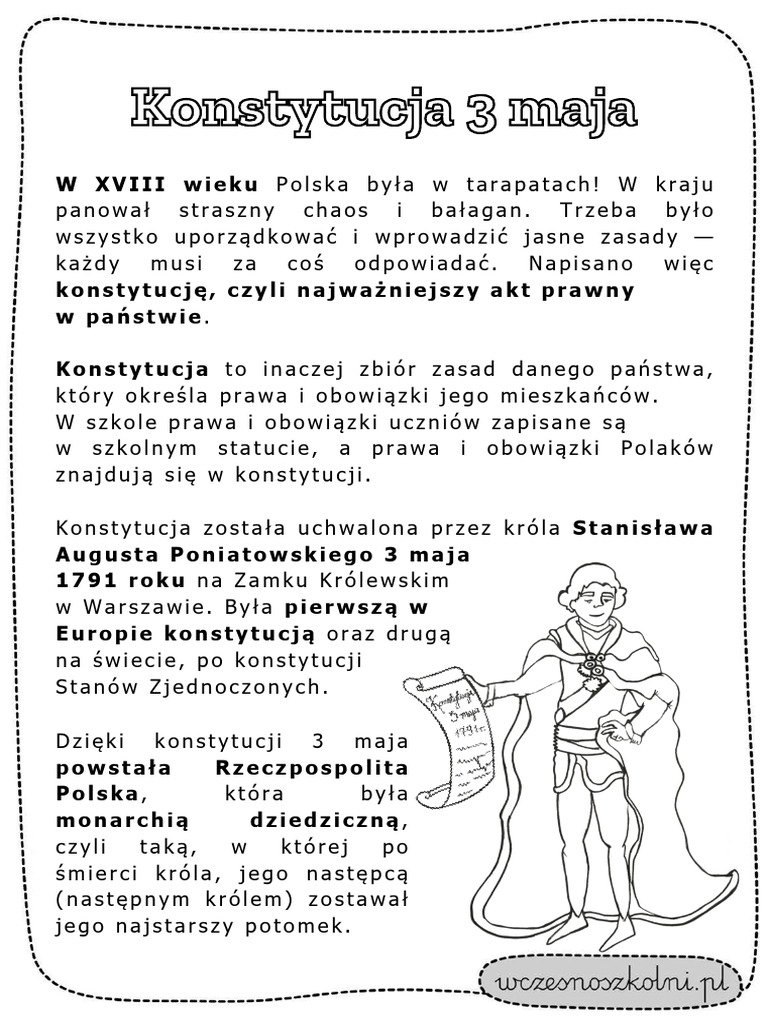 Konstytucja 3 maja - karty pracy | PDF