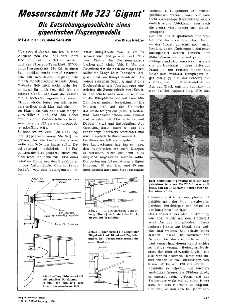 Escala Gigantemesserschmitt - Me - 323 - Gigant - Oz15127 - Article | PDF