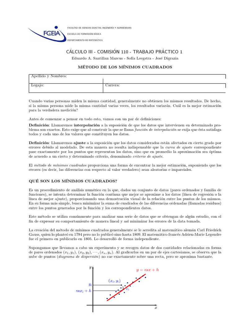 C3 2023 MinimosCuadrados | Descargar gratis PDF | Mínimos cuadrados ...
