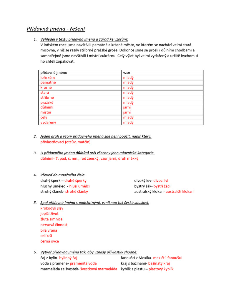 6 Tyden 9 B CJ NES Reseni | PDF