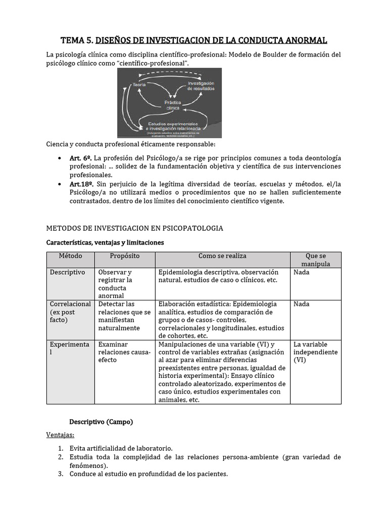 Tema 5. Terminado | PDF | Experimentar | Sicología