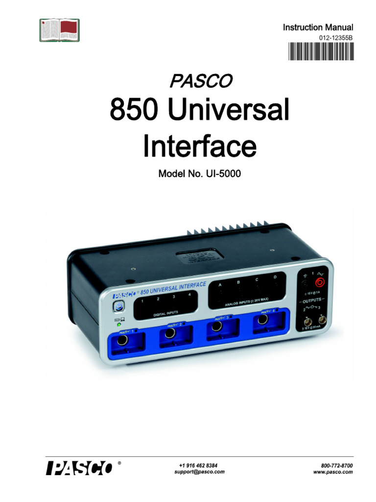 PASCO - 850 Universal - Interface | PDF | Usb | Amplitude
