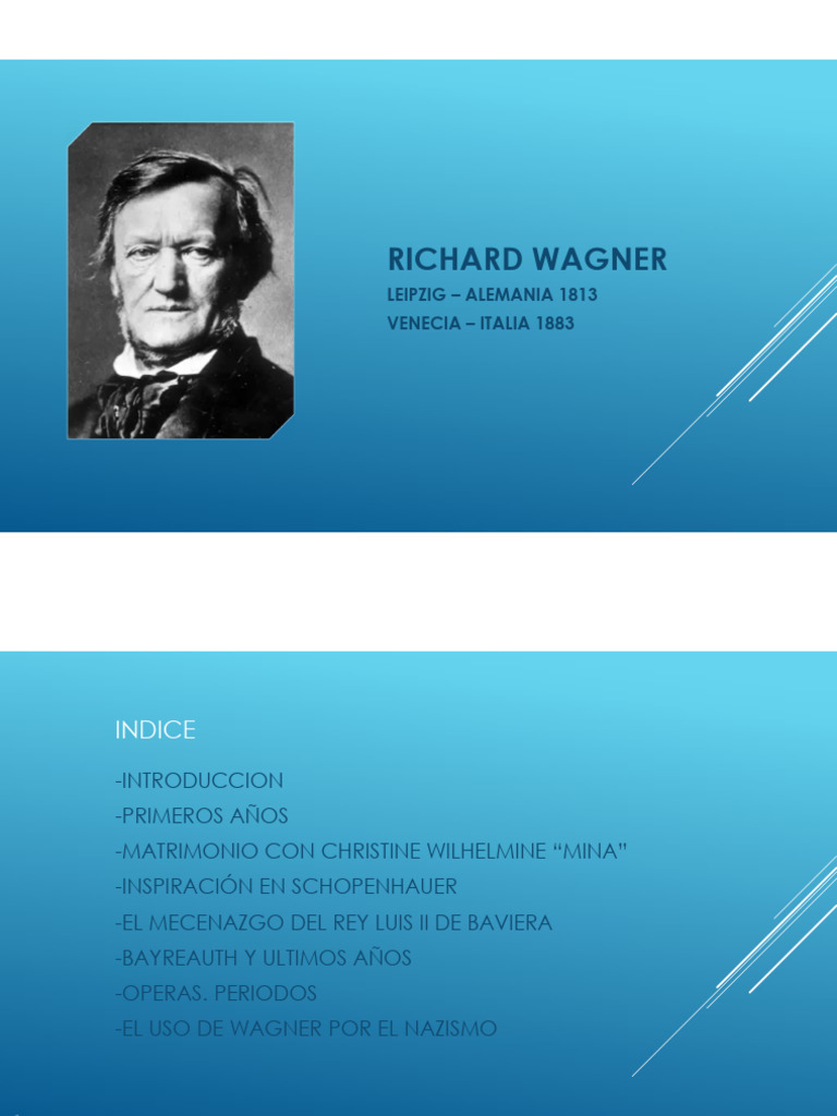 Richard Wagner: Vida y Legado | PDF | Richard Wagner | Las artes escénicas