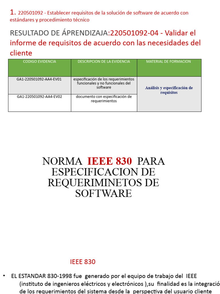 Norma Ieee 830 | PDF | Software | Instituto de Ingenieros Eléctricos y ...