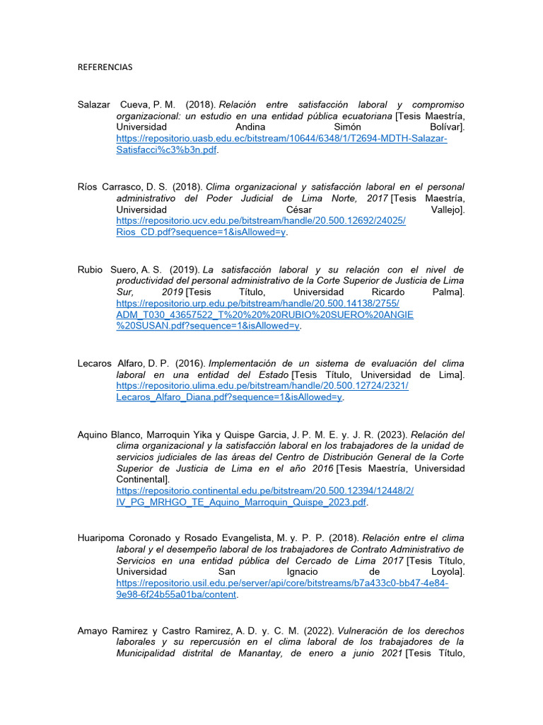 REFERENCIAS | PDF | Perú | Gobierno