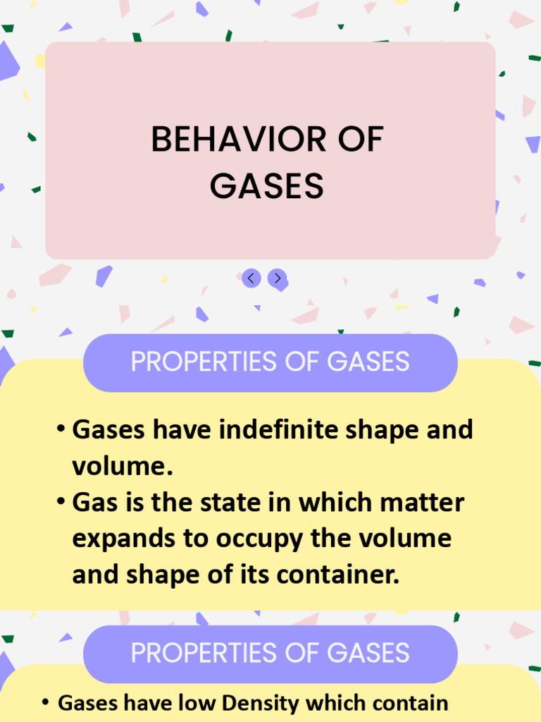 Properties and Behavior of Gases | PDF | Gases | Pressure