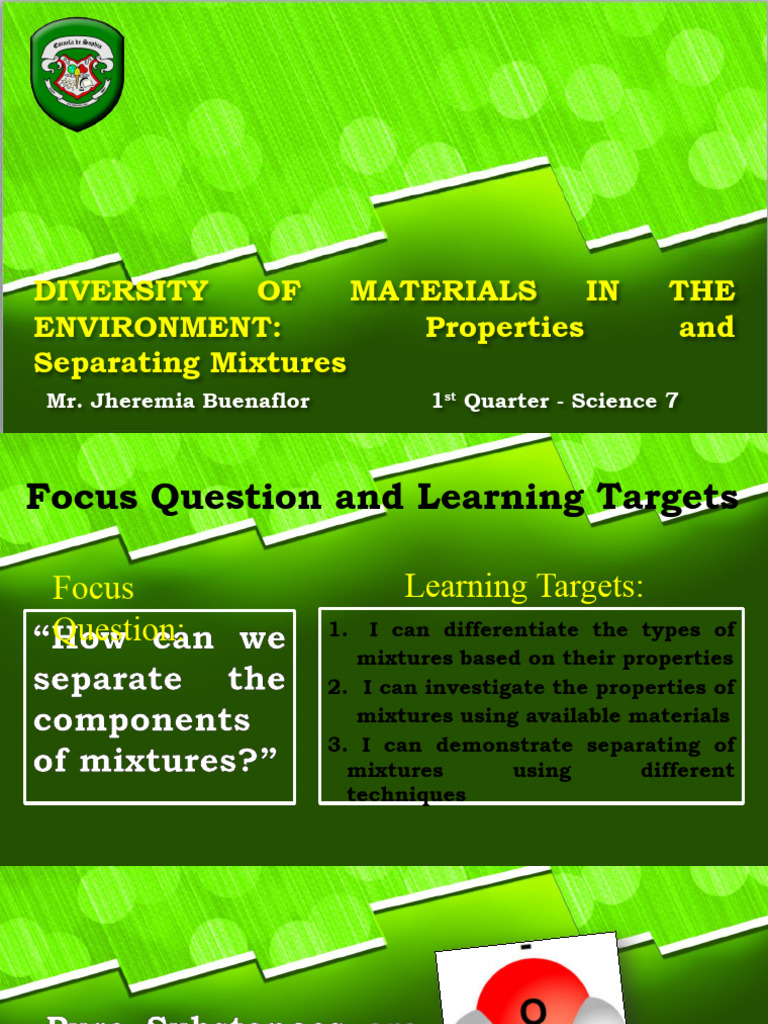 Week 5 MIXTURES PROPERTIES | PDF | Mixture | Chemical Substances