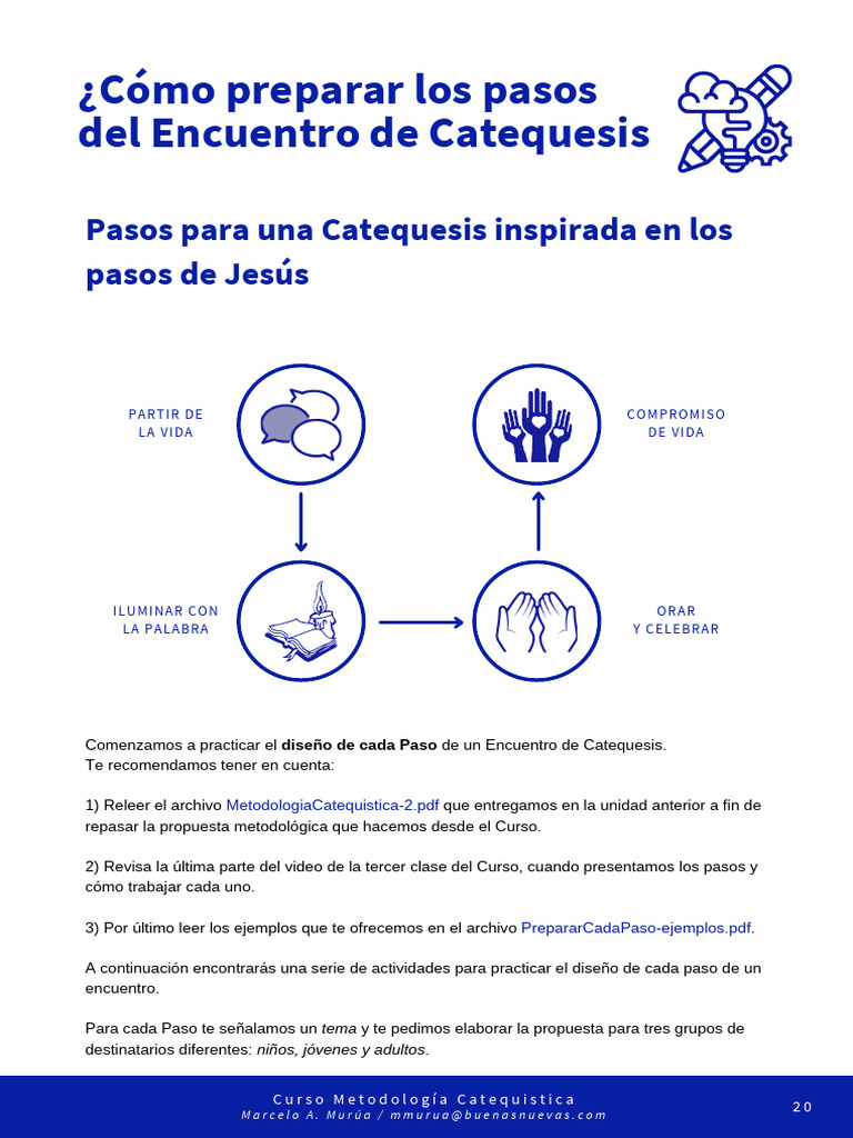 Pasos para Encuentros de Catequesis | PDF | Oración