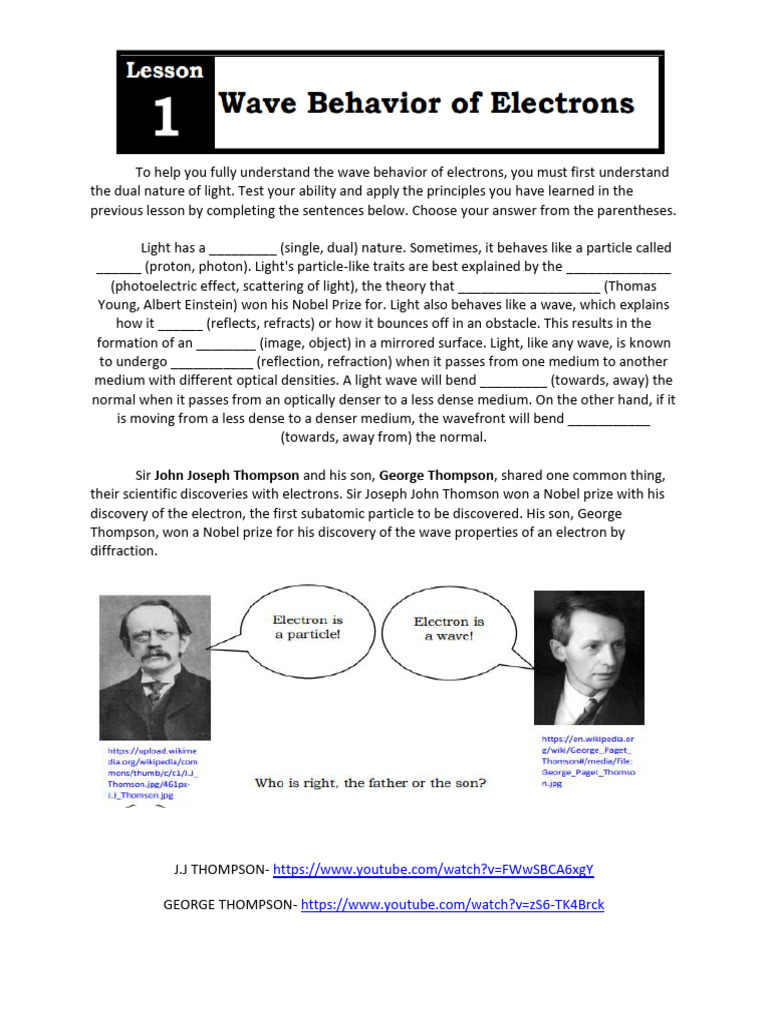 Week 3 Module 3 Physci Light As A Wave and Particle | PDF | Light | Electron