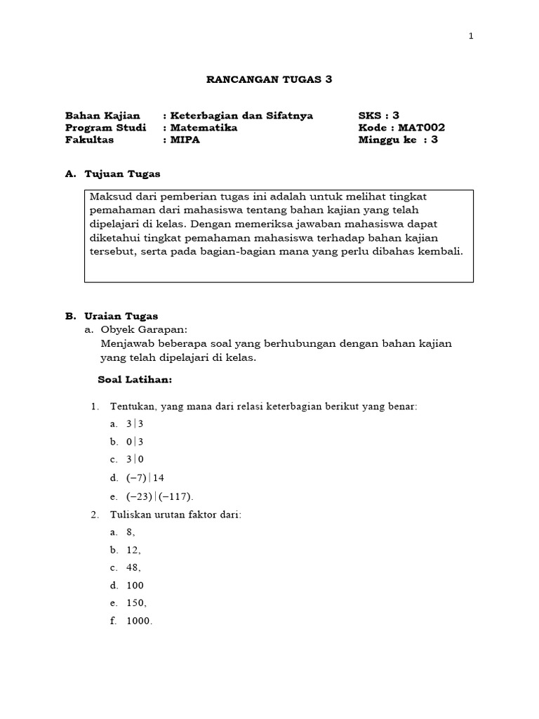 RANCANGAN TUGAS 3 Dan 4 | PDF