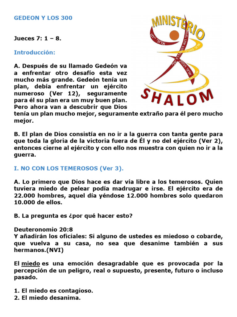 Gedeon y Los 300 | PDF