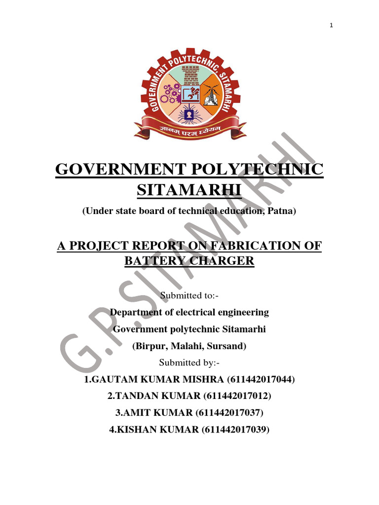 Battery Charger Project Report | PDF | Printed Circuit Board ...