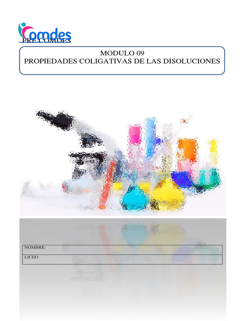 Modulo 09 Química Disoluciones Propiedades Coligativas | PDF | Concentración | Vapor