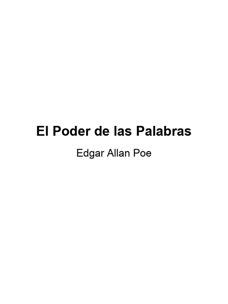 Edgar_Allan_Poe_El_poder_de_las_palabras | PDF | Dios