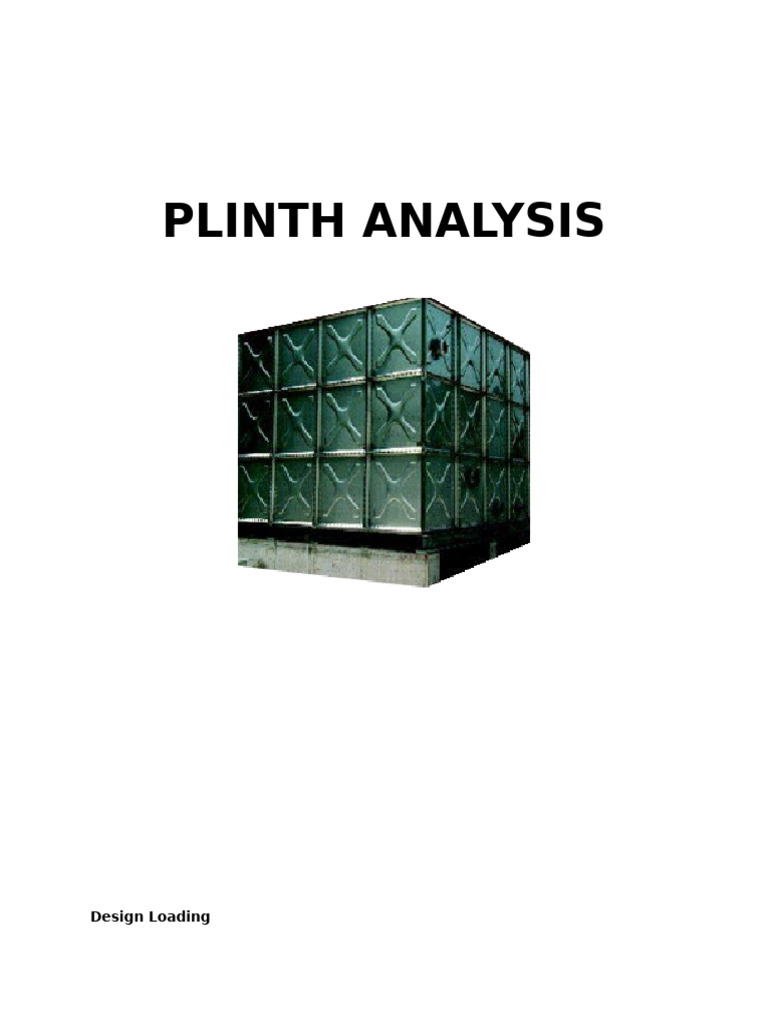 Water Tank Plinth Design Analysis | PDF | Mechanical Engineering