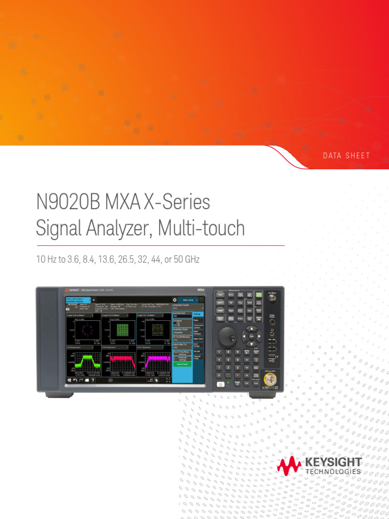 N9020B MXA Signal Analyzer Datasheet | PDF | Decibel | Hertz