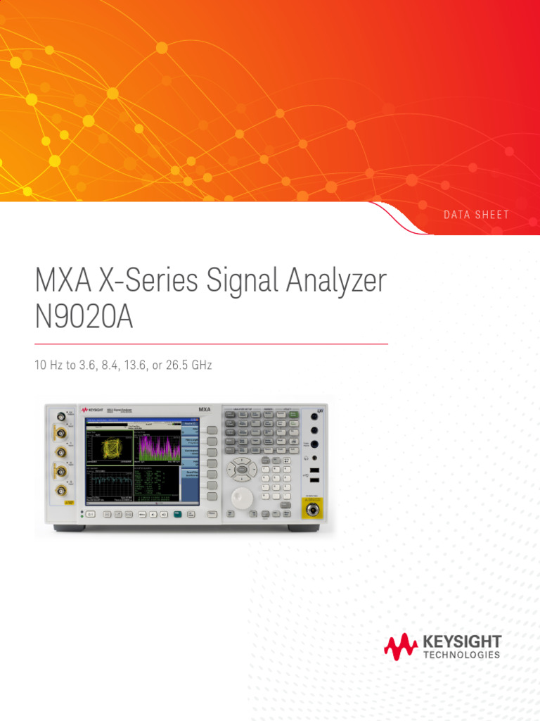 N9020A MXA X-Series Signal Analyzer | Download Free PDF | Decibel | Hertz