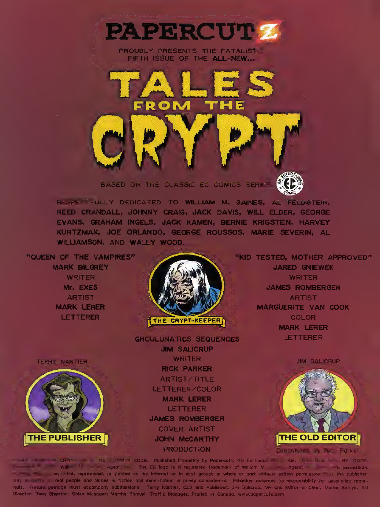 Tales From The Crypt v2 005 (2008) | PDF | Works | Comics Titles