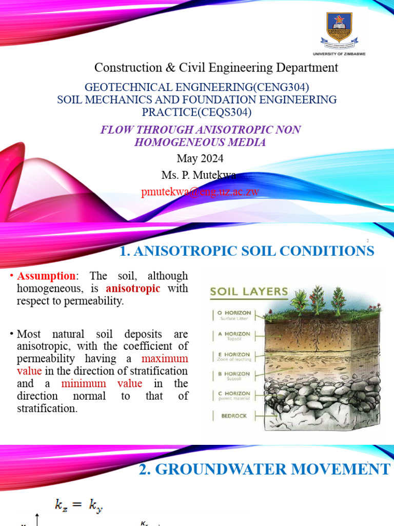 Flow Through Anisotropic Media 2024 | PDF | Permeability (Earth Sciences) | Soil Mechanics