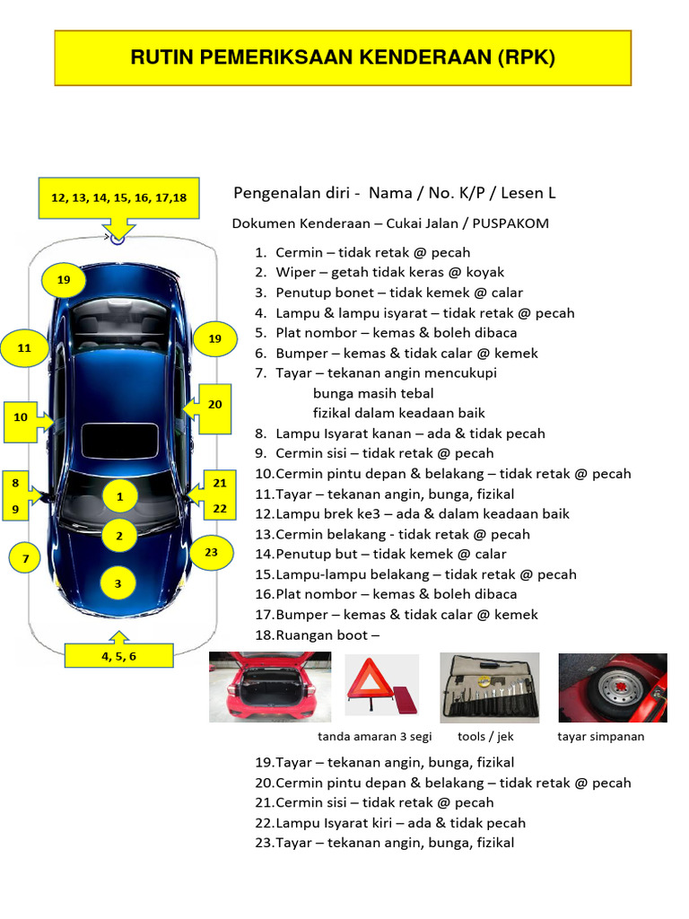 Rutin Pemeriksaan Kenderaan | PDF