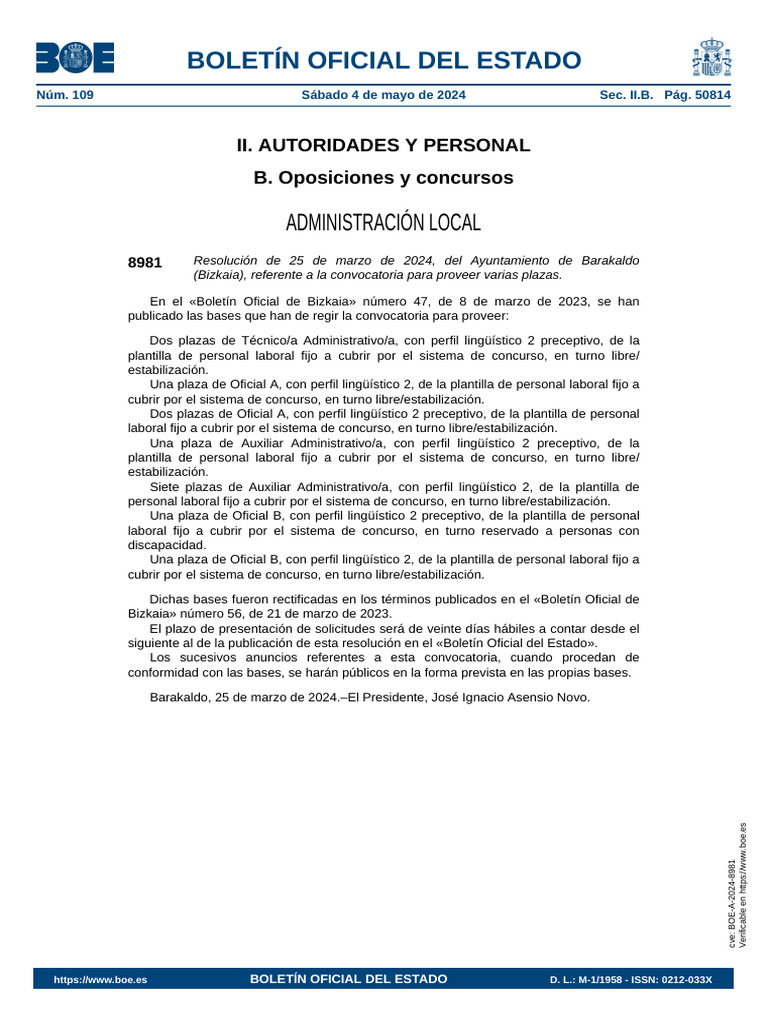 BOE-A-2024-8981 | PDF | Gobierno