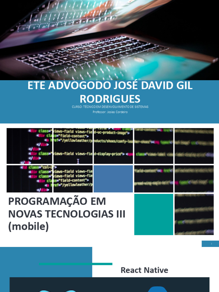 Aula 02 React NATIVE | PDF | Biblioteca (informática) | Ciência da ...