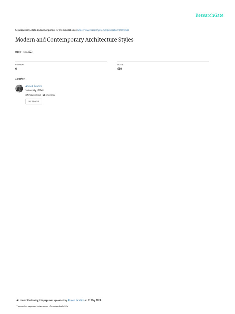 Modernand Contemporary Architecture Styles | PDF | Architectural Design ...