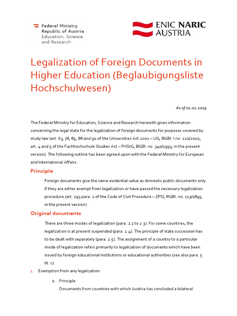 Legalization of Foreign Education Documents | PDF | Post Soviet States ...