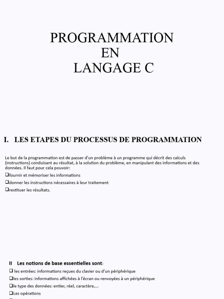 Program Mati On | PDF | Programmation informatique | C (Langage de programmation)