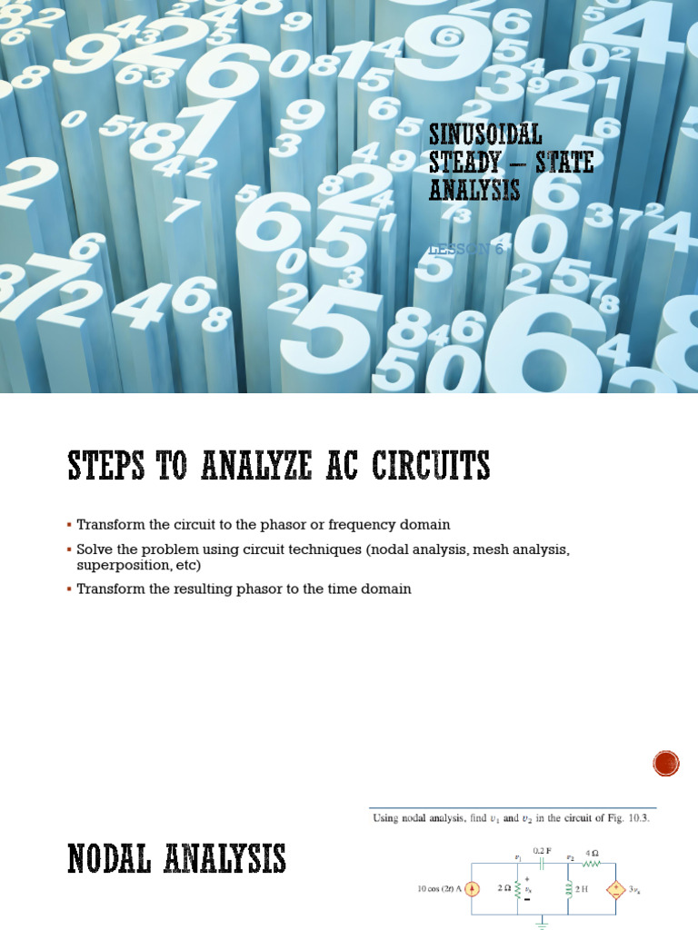 Lesson 6 - Sinusoidal Steady - State Analysis | PDF