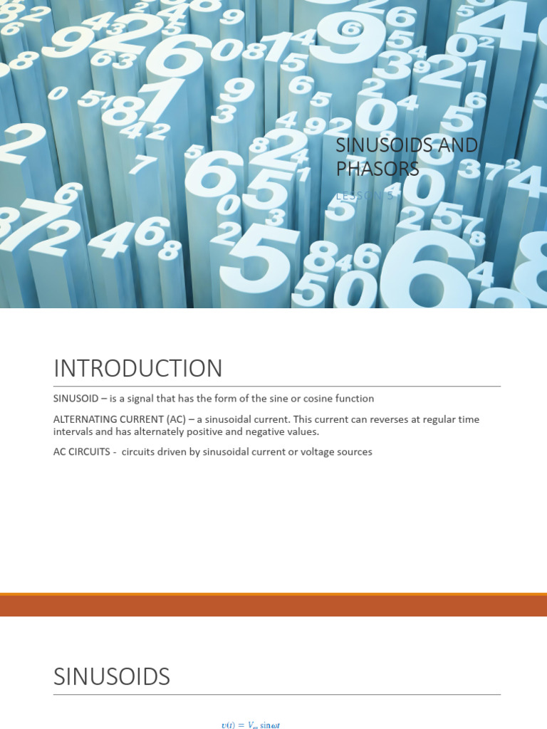 Lesson 5 - Sinusoids and Phasors | PDF | Teaching Methods & Materials | Art