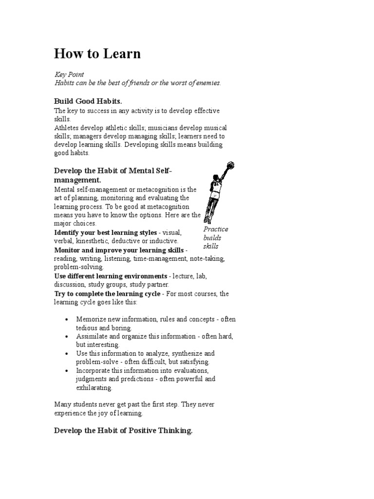 How To Learn | PDF | Reading Comprehension | Reason