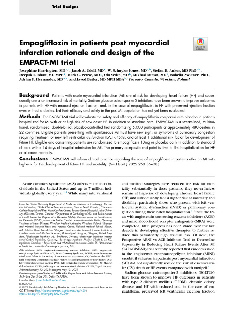 14 s2.0 S0002870322000953 Main | PDF | Myocardial Infarction | Ejection ...