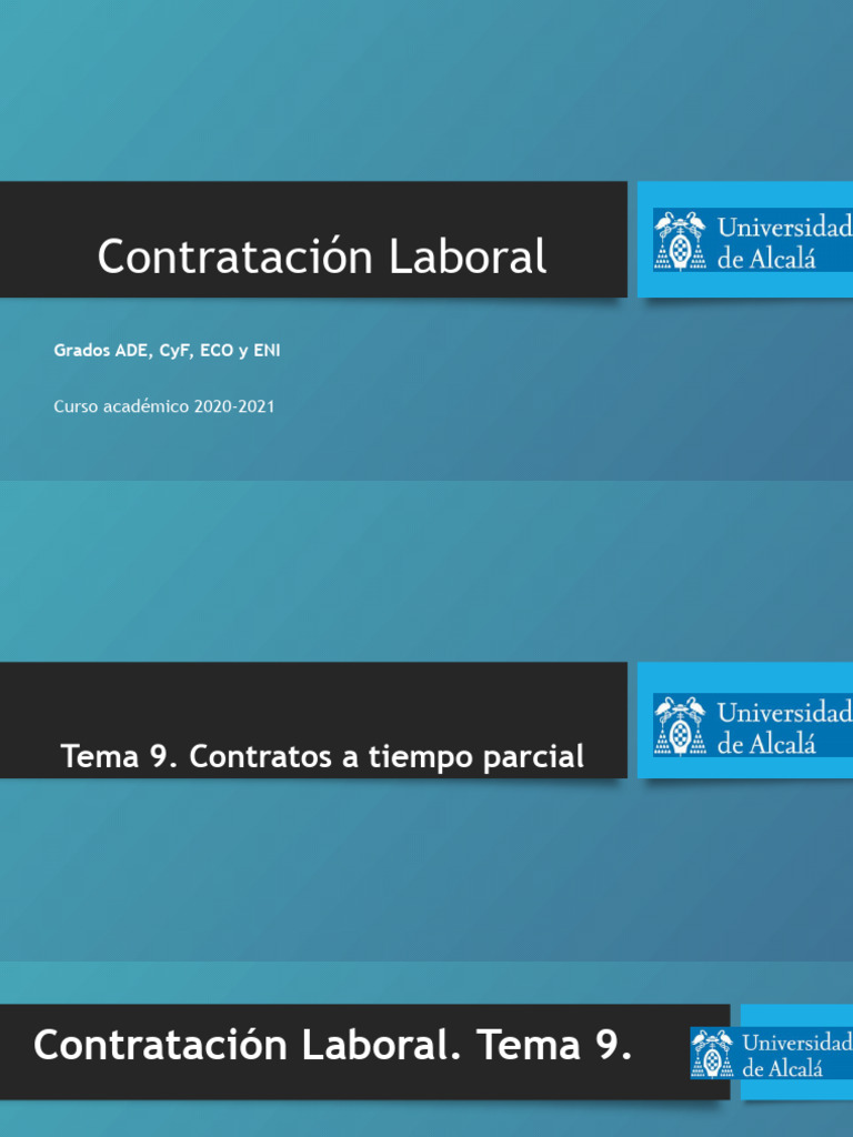 CL Tema 9 | PDF | Tiempo de trabajo | Derecho laboral