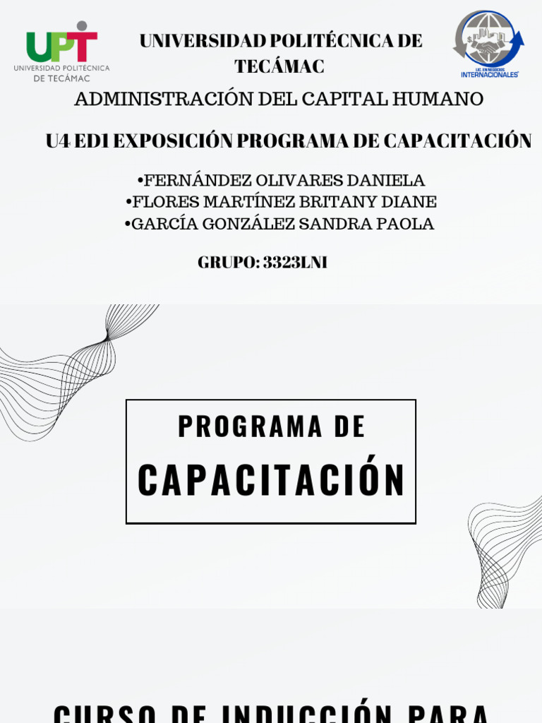 EXPOSICION PROGRAMA DE CAPACITACION | PDF | Evaluación | Gestión de recursos humanos